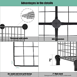 FUNLAX Shelf, 6 Cube Storage, Metal Closet Organizer, Bathroom Book Shelf, 22 lbs Capacity per Cube