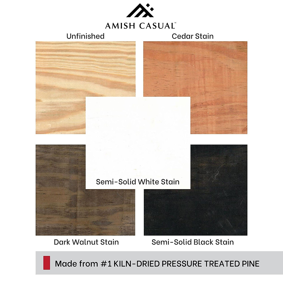 Amish Casual Heavy Duty Mission Pressure Treated Swing Chair (Semi-Solid White Stain)