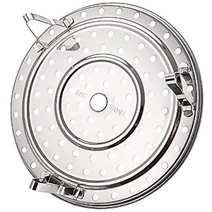 Yesland 5 Sizes 304 Stainless Steel Steamer Rack, Pressure Cooker Canner Rack & Cooling Rack with Detachable Legs, Round Pot Steaming Tray for Baking Cooking Steaming(7'' 7.5'' 8.5'' 9.25'' 10'')