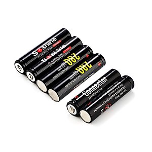 Soshine 10440 LiFePO4 Rechargeable Batteries,3.2V 280mAh Battery with Connector 6 Pack