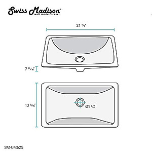 Swiss Madison Well Made Forever SM-UM625 Voltaire Undermount Sink, Glossy White