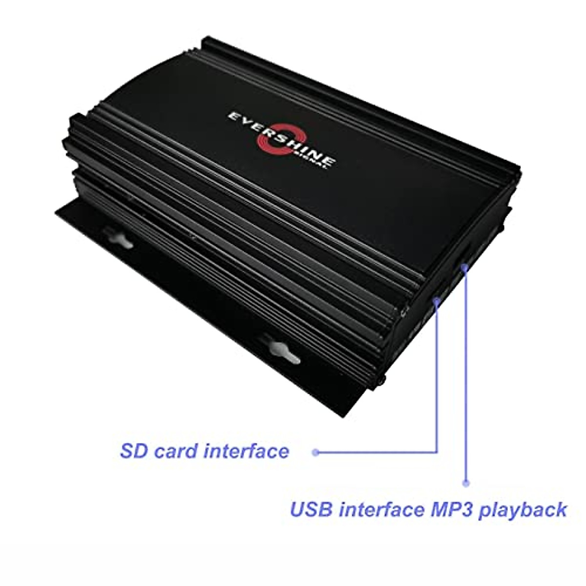 Evershine Signal 12/24V 100W All-in-One Police Siren and Speaker Kit with Multi-Tones Amplifier,118~125dB Speaker, Handheld Microphone PA System, MP3 Play, Recording Function for Vehicles Car Truck