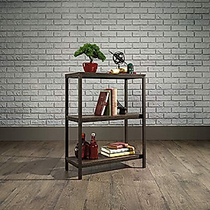 Sauder,3 shelves North Avenue Bookcase, Smoked Oak finish