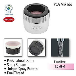 Neoperl Mikado California Faucet Elegant Aerator Economy Flow 1.2 GPM Water-Saving Aerator 32 4200 5 WaterSense (Pink 3 Pack)