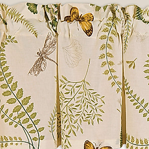 C&F Home Althea Green Floral Botanical Garden Spring Summer Cotton Bedroom Guestroom Premium Window Valance Valance Single Green