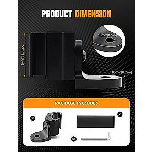 UTV Whip Mount for Polaris Ranger, 360°Adjustable Heavy-Duty UTV Whip Mounting Bracket for Polaris Ranger General Can am Defender Commander 2021+ Maverick Trail/Sport Work for Pro-fit Cage（1 Pcs）