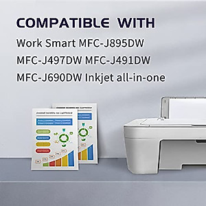 ZIPRINT LC3013 Compatible Ink Cartridge Replacement for Brother LC3013 LC3011 LC-3013 High Yield use with MFC-J497DW MFC-J895DW MFC-J491DW Printer,LC3013 Ink cartridges bk/c/m/y,8-Pack