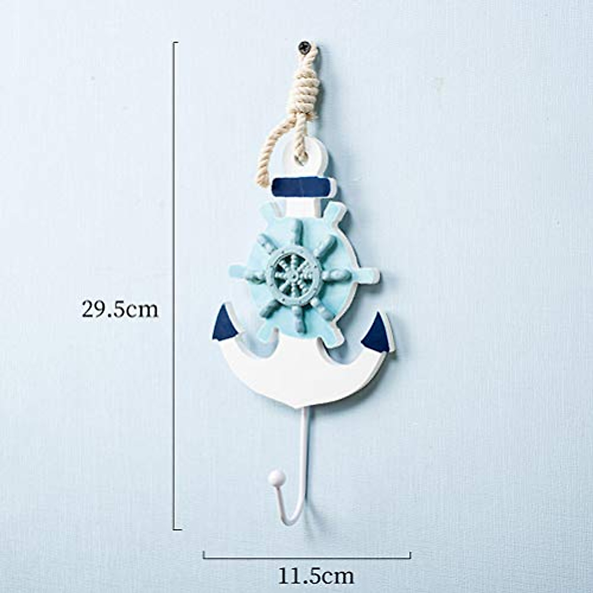Cabilock 3pcs Mediterranean Ocean Style Wall Hook Coat Hook Clothes Hooks Hanger Wall Hanging Hooks for Home