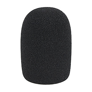 SUNMON Windscreen Foam Cover, Windscreen Pop Filter for Audio-technica AT2020 Condenser Studio Microphone,Compatible with AT-2035 AT-2050 ATR2500 ATR2500X AT-4040 Microphones,(Black)