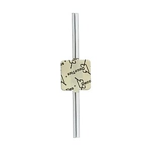 DecoTies Brand Fasteners, Stick & Twist Decorating Ties for Hanging Light Strings, Garlands, Streamers, Light Curtains, Vines, Lightweight Decorations on Various Surfaces, Removable, Clear Ties (48)