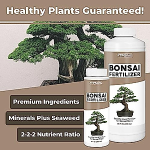 Bonsai Fertilizer for All Bonsai Trees, Great for Root Soaks, Liquid Plant Food 8 oz (250mL)