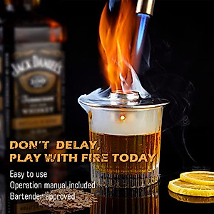 Cocktail Smoker Kit, Whiskey Smoker Kit, Stainless Steel Drink Smoker, Bourbon Smoker Kit with 4 Flavor Wood Chips, Old Fashioned Smoker Kit with Carrying Case, Whiskey Gifts for Men (Stainless Steel)