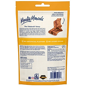 3 Pack of Vitakraft Meaty Morsels Treats for Dogs - Chicken with Sweet Potatoes - Super Soft Dog Treats - Two Layers of Gently Oven-Baked Meaty Goodness - 12.6oz Value Pack