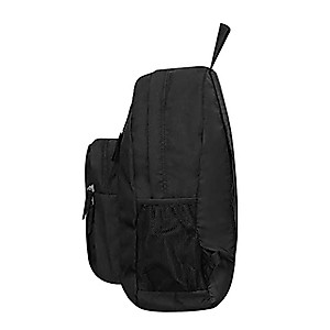 Everest Multi-Compartment Daypack with Laptop Pocket, Black, One Size