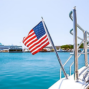 GIFTEXPRESS Heavy Duty American Boat US Flag 12X18 - Embroidered Star Weatherproof US Flag -Strong Sewn with Fish Line