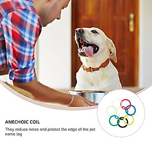 POPETPOP Military Dog Tag Silencers- Silicone Round Rubbers Dog Tag Silencer Slicone Rubber Silencers for Military Dog Tag 14pcs, 4x4cm