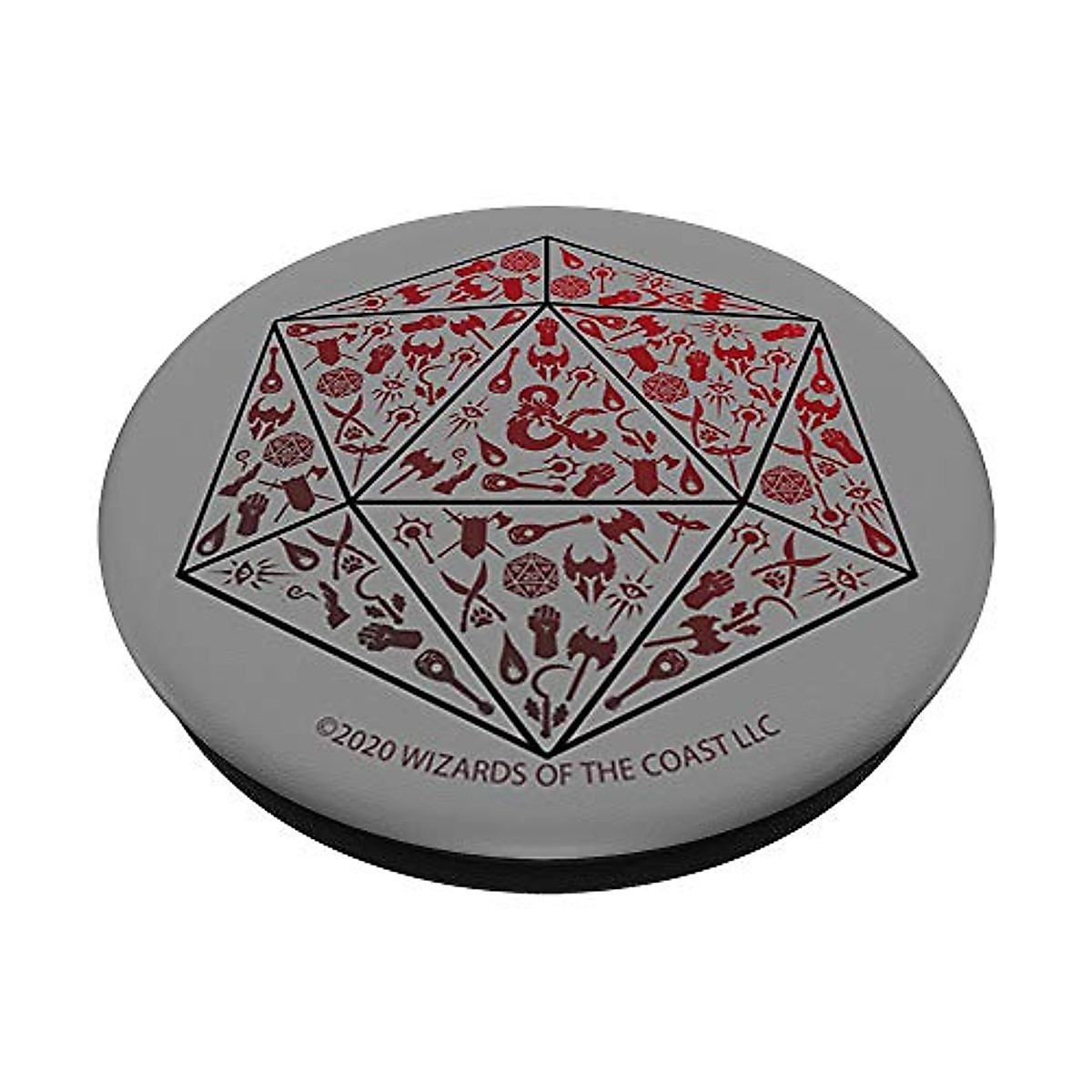 Dungeons And Dragons D20 Icon Fill PopSockets PopGrip: Swappable Grip for Phones & Tablets