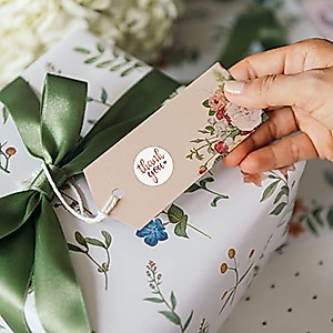 PACKAJIO Thank You Stickers Roll –500 PCS, 1.5” Inch, Durable, Self-Adhesive & Waterproof Rose Gold Foil - Thank You Stickers for Small Business, Packaging, Envelopes Seal, and Gift Wraps