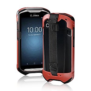 TC51 TC52 TC56 TC57 TC510K Case with Hand Strap - Protective & Ergonomic for Zebra Handheld Barcode Scanners SG-TC5X-EXO1-01 SG-TC5X-EXONHS-01 (Red)