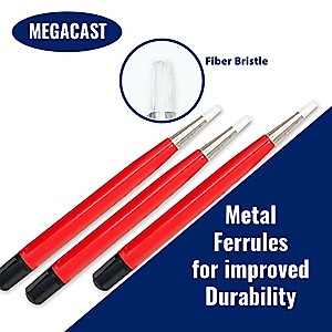 Megacast Fiberglass Scratch Brush Pen - 3 Pack - Jewelry, Watch, Coin Cleaning, Electronic Applications, Removing Rust and Corrosion