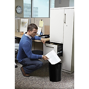 decorluxes Trash Cans, Plastic Small Trash Can, 1.8 Gallon Bedroom Trash Can, Office Trash Can, Waste Can for Bathroom (2, Black)