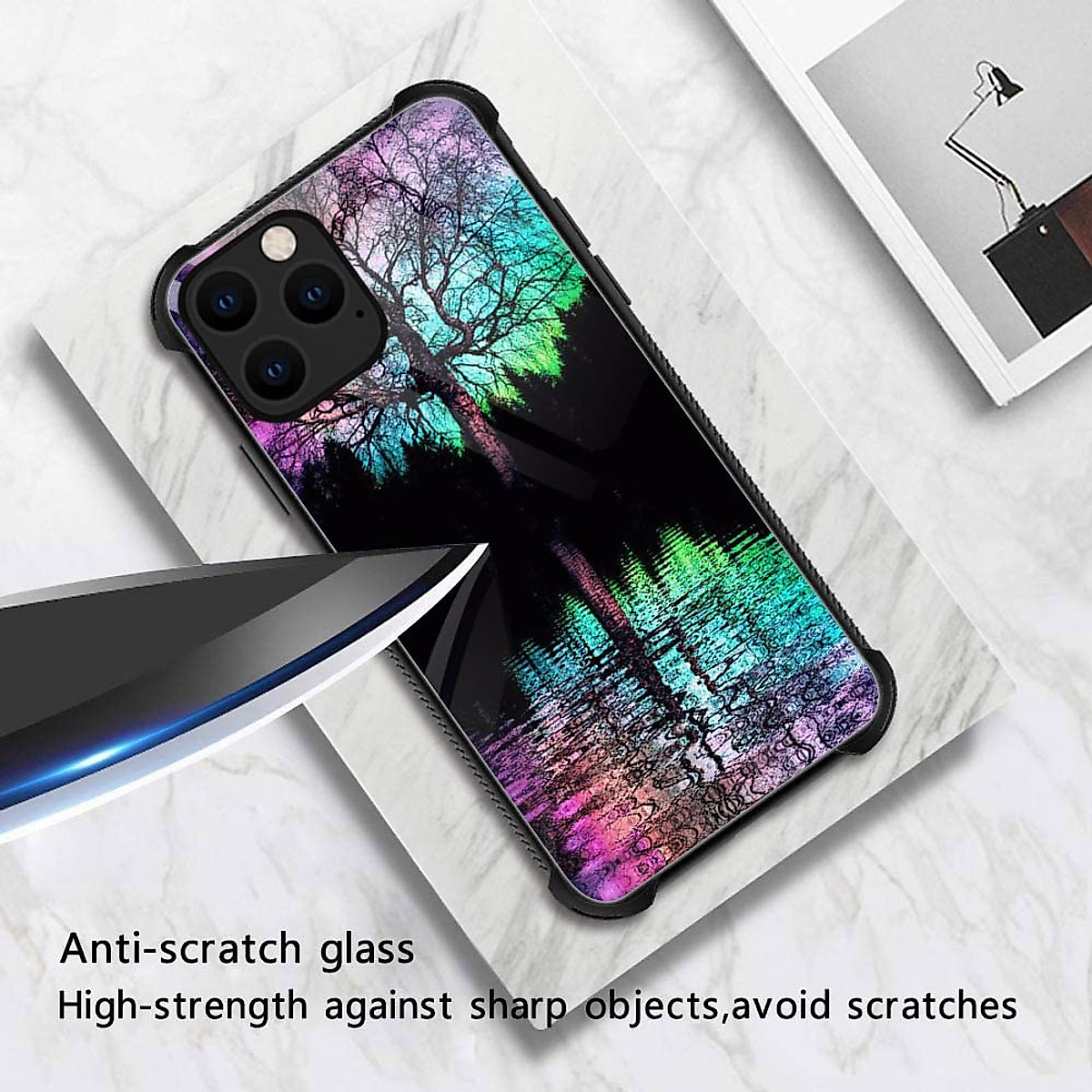 ZHEGAILIAN Compatible with iPhone 14 Case,Colorful Life Tree 14 Women Girls Case,Shockproof Anti-Slip Drop Protection with Soft TPU Bumper