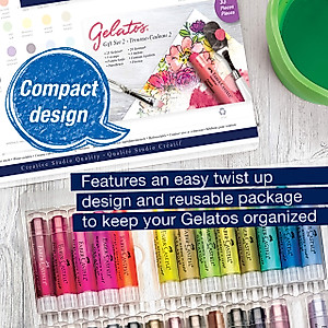 Faber-Castell Gelatos Dolce II Gift Set - 28 Colors - Multi-Purpose Art Medium Set
