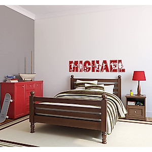 Soccer Custom Name Vinyl Wall Decal Sticker Art for Boys Rooms, Ball Player Theme Letters Bedroom Decor for Kids