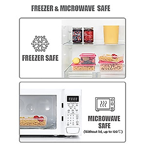 Tauno Easy Lock & Open Food Storage Containers | Plastic Kitchen Organizer with Lids | BPA Free Nesting | Set of 10 Pack 72 Cup Total