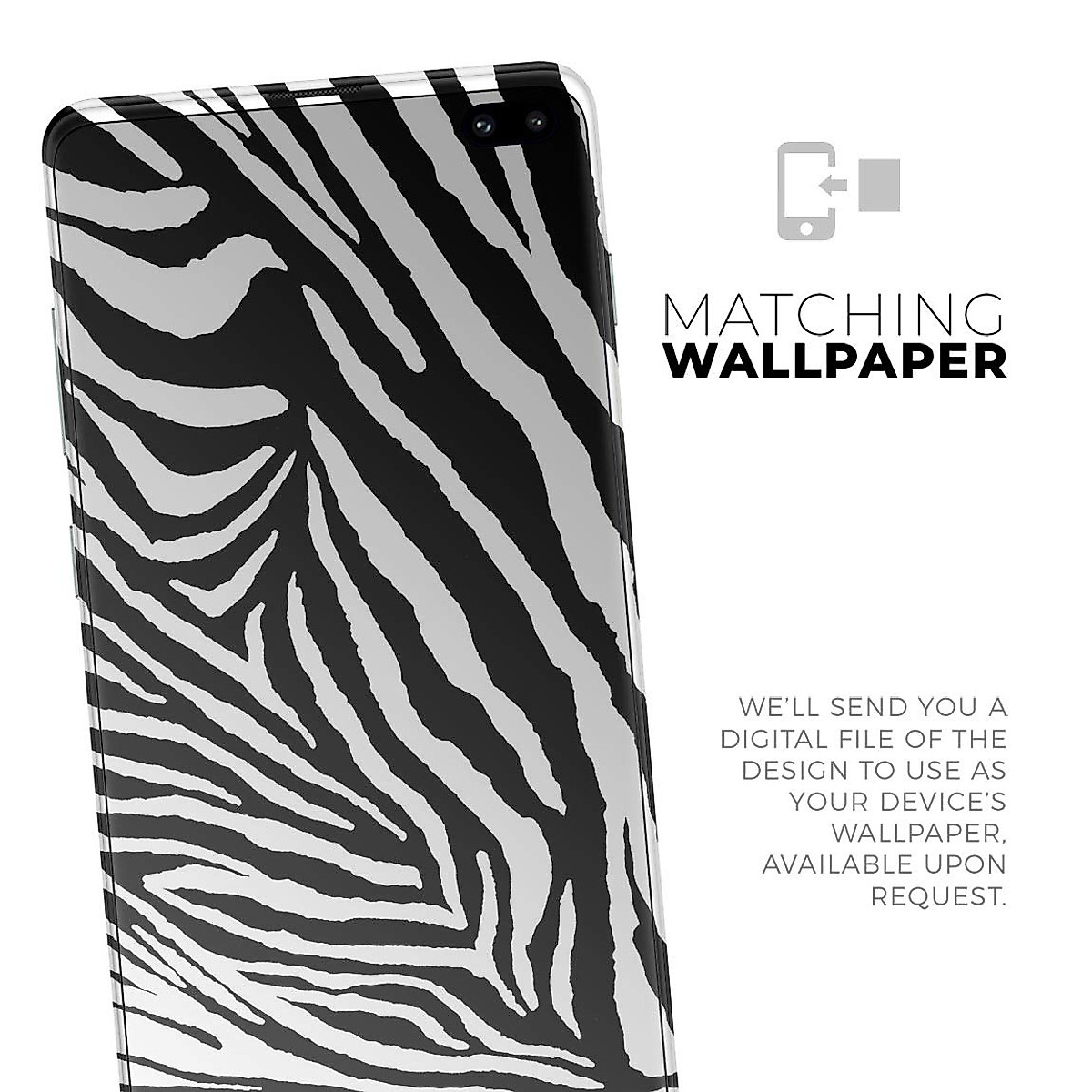 DesignSkinz Toned Zebra Print Protective Vinyl Decal Wrap Skin Cover Compatible with The Samsung Galaxy S20 (Screen Trim & Back Glass Skin)