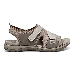 Earth Origins Women’s Saco Sandals for Casual, Walking and Everyday - Brown Multi - 6 Wide