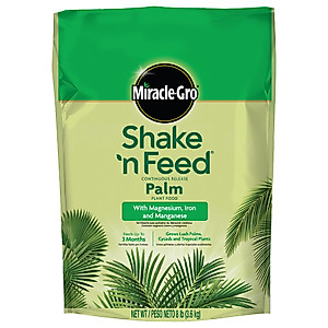 Miracle-Gro Shake 'n Feed Continuous Release Palm Plant Food, 8-Pound (Slow Release Plant Fertilizer)