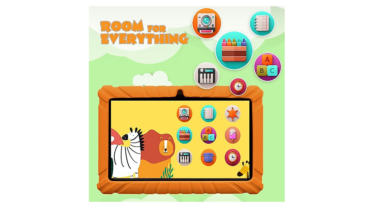 Contixo V8 Kids Tablet Bundle: Parental Control & Fox Headphones