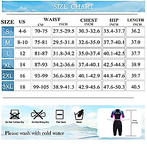 CtriLady Wetsuit Shorty Wetsuit for Women 1.5mm Neoprene Short Sleeve Diving Suits with Back Zipper UV Protection Full Body Swimwear for Swimming Diving Surfing Kayaking Snorkeling (Black, XX-Large)