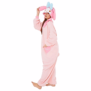 SAZAC My Melody Sanrio Kigurumi - Onesie Jumpsuit Halloween Costume (One Size)