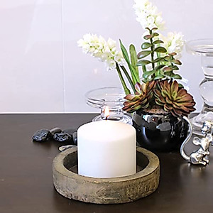 Stonebriar 18 Hour Long Burning Unscented Pillar Candles, 3x3, White , Pack of 6