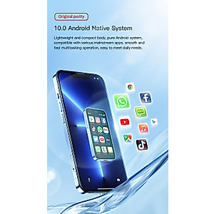 Super Mini Smartphone 4G SOYES XS16 Android 10.0 Stundent Cellphone 5MP 2000mAh 3inch Handheld Sized Backup Small Mobile Phone Gift for Kid (2GB RAM 16GB ROM, Black)