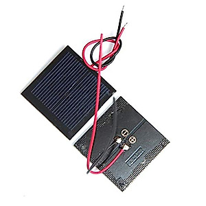NUZAMAS Set of 8 Pieces 1V 200ma 40x40mm Micro Mini Solar Panel Cells, Wired, for Solar Power Energy, DIY Home, Garden Light, Science Projects - Toys - Battery Charger