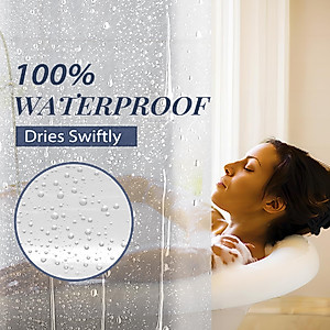 LOVTEX Clear Shower Curtain Liner - 72" x 72" Lightweight Shower Liner for Bathroom Shower Curtain (4G Clear, 1PC)