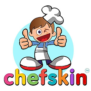 CHEFSKIN Set of 3 White Fabric Apron to Decorate with Marker, Paint, Iron on or Embroidery for Kids Small 4-8 Years