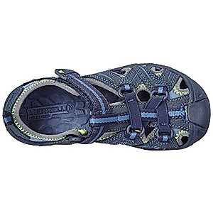 Merrell Hydro Sport Sandal, Navy/Green, 9 US Unisex Little Kid
