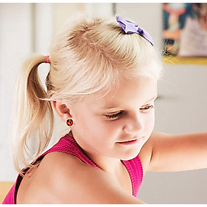 OHINGLT Ladybug Clip on Earrings for Woman Silver Ear Cuff Black Spot Red Ladybug Earrings(2 Pairs Red)