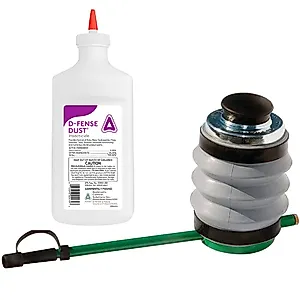 10417 D-Fense Dust 1lbs Bundle Insecticide/Duster, Green