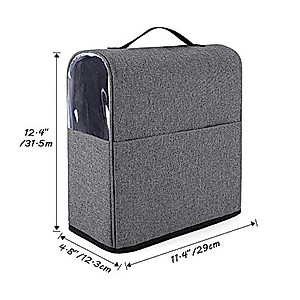 CURMIO Coffee Maker Dust Cover Compatible with Keurig K-Mini and K-Mini Plus, Coffee Making Machine Cover with Pockets for K Cup, Cover Only