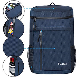 FORICH Soft Cooler Backpack Insulated Waterproof Backpack Cooler Bag Leak Proof Portable Small Cooler Backpacks to Work Lunch Travel Beach Camping Hiking Picnic Fishing Beer for Men Women