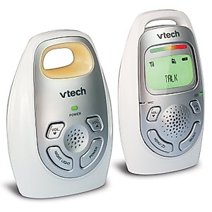 VTech DM223 Audio Baby Monitor with up to 1,000 ft of Range, Vibrating Sound-Alert, Talk-back Intercom, Digitized Transmission & Belt Clip (Renewed)