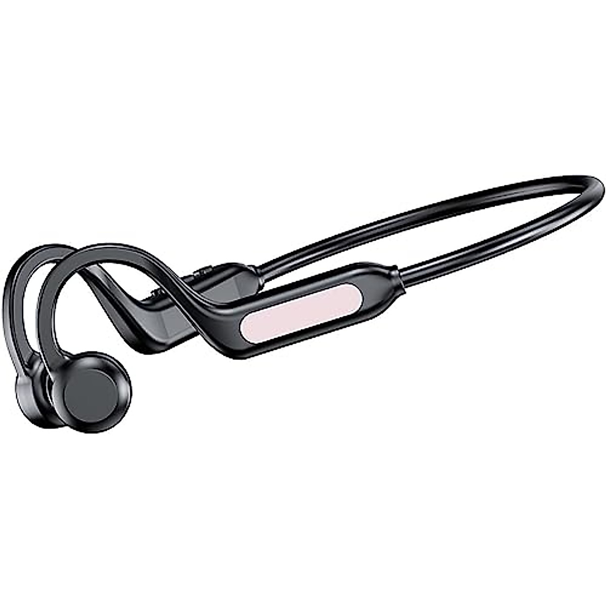Wireless Bluetooth 5.3 Bone Conduction Headset with Microphone - Waterproof Swimming Sports Noise Canceling Stereo - Bendable Earbud Open Headset