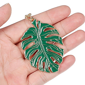 Tropical Palm Leaf Keychain Green Leaf Key Ring Tropical Party Decoration Birthday Luau Hawaiian Party Decoration