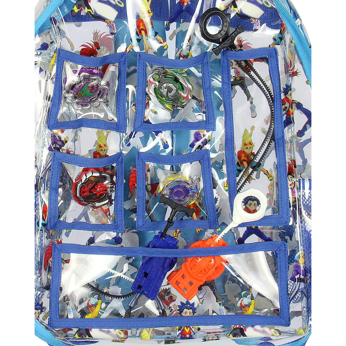INTIMO, Beyblade Burst Heavy Duty Clear School Travel Backpack Book Bag
