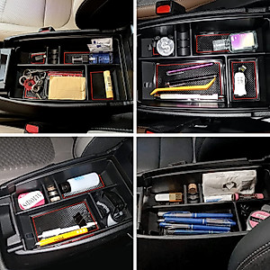 JOJOMARK Compatible with Ford Escape 2020 2021 2022 2023 2024 /Bronco Sport 2021-2023 2024 Accessories Center Console Tray Organizer, Armrest Secondary Storage Box